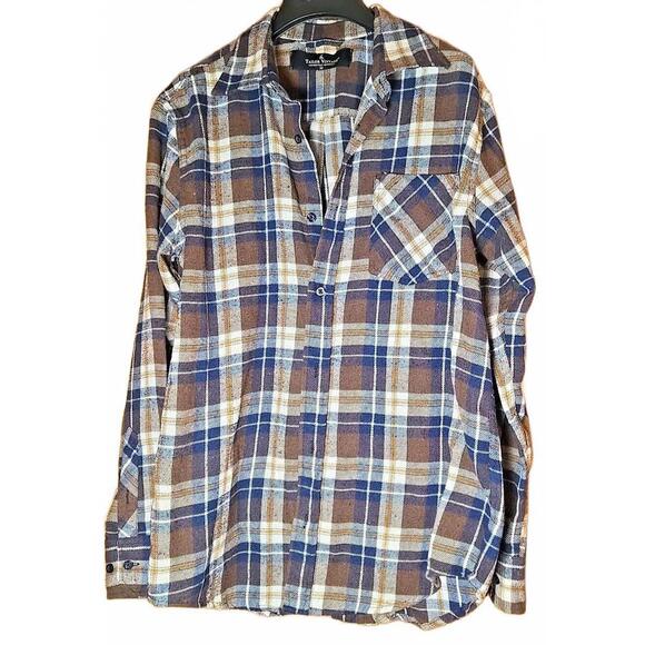 Tailor Vintage | Shirts | Tailor Vintage Cotton Blend Plaid Flannel ...
